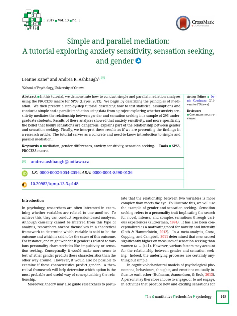 Serial and Parallel Mediation | PDF | Errors And Residuals | Regression Analysis
