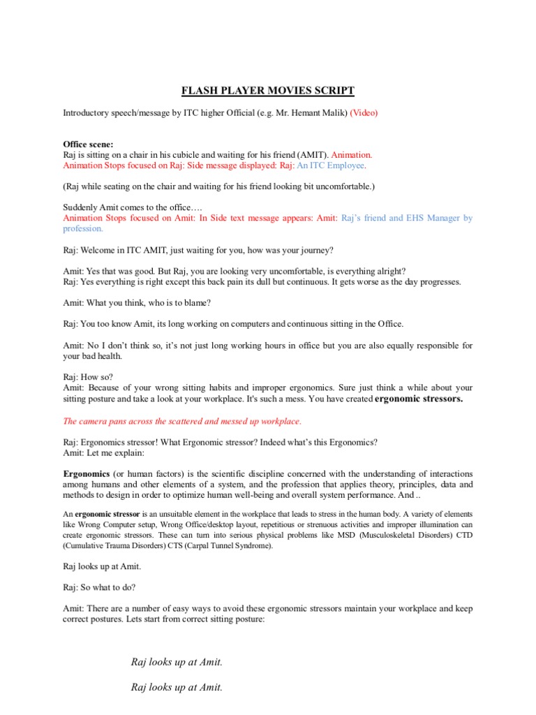 Sample AV Script | PDF | Human Factors And Ergonomics | Hand