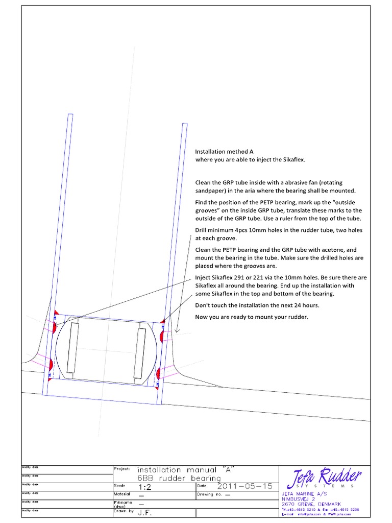 Installation Manual 6BB Rudder Bearing | PDF