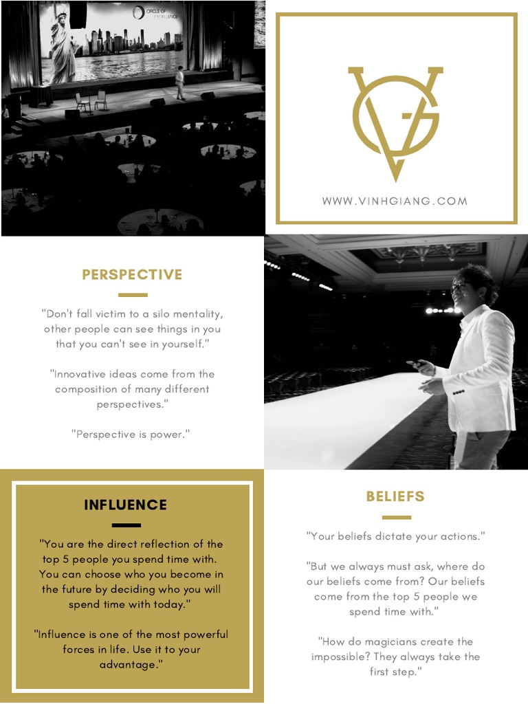 Vinh Giang Handout | PDF | Mindset | Magic (Illusion)