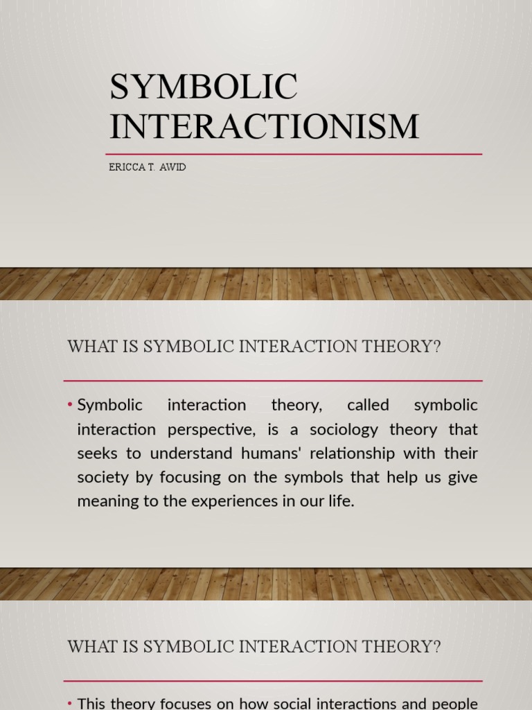 Symbolic Interactionism | PDF | Philosophical Theories | Behavioural ...