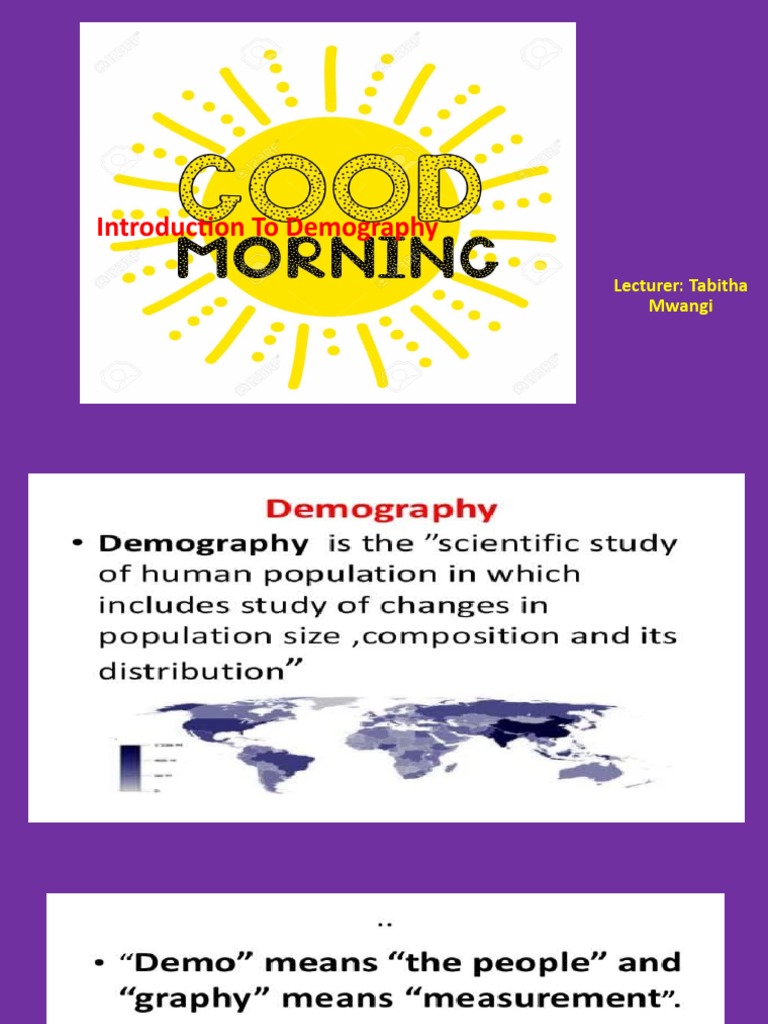 Introduction To Demography | PDF