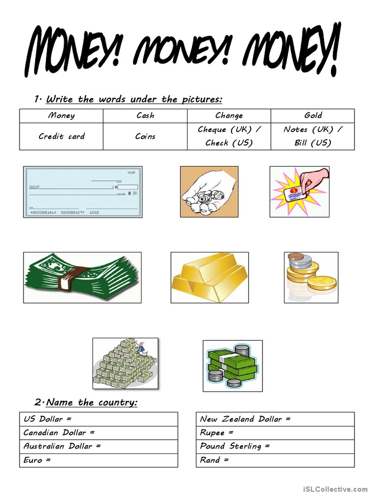 Money Vocabulary | PDF | Money | Banks