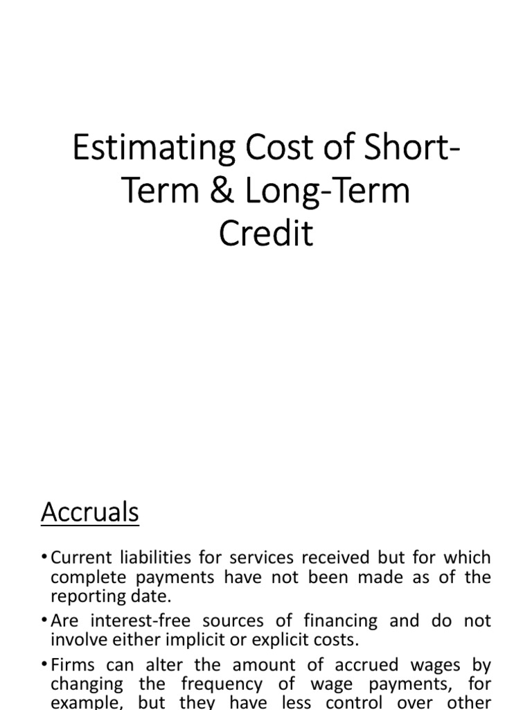 Estimating Cost of Short Term Credit | PDF | Interest | Loans