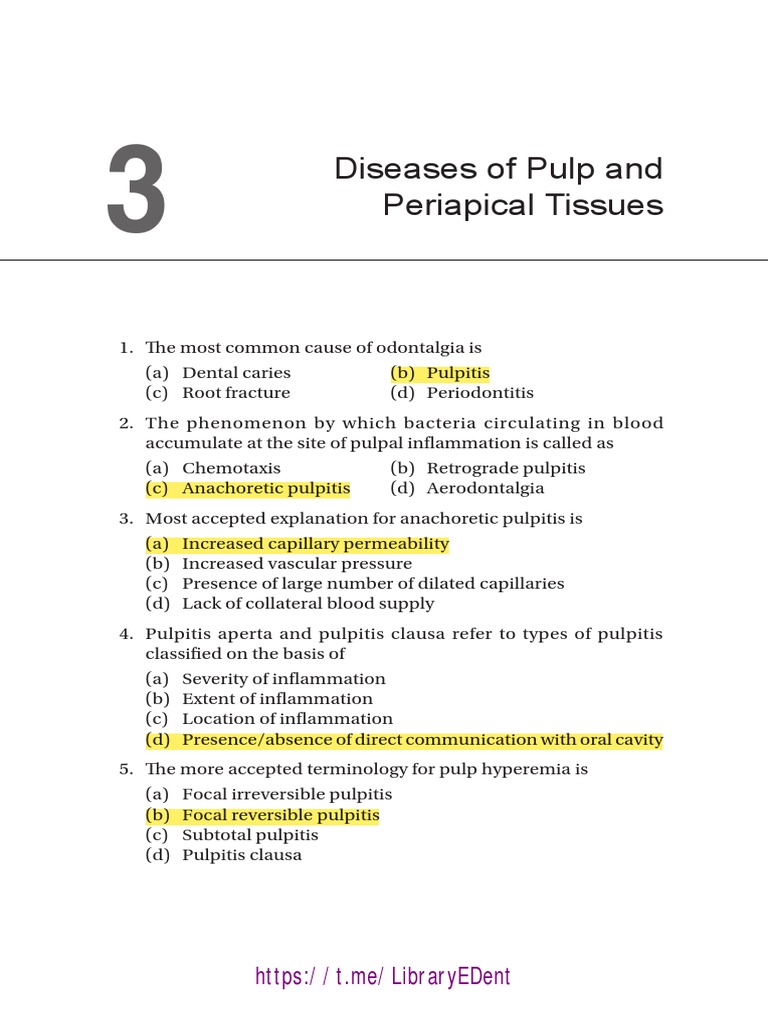 MCQs in Oral Pathology-31-33 | PDF | Inflammation | Dental Anatomy