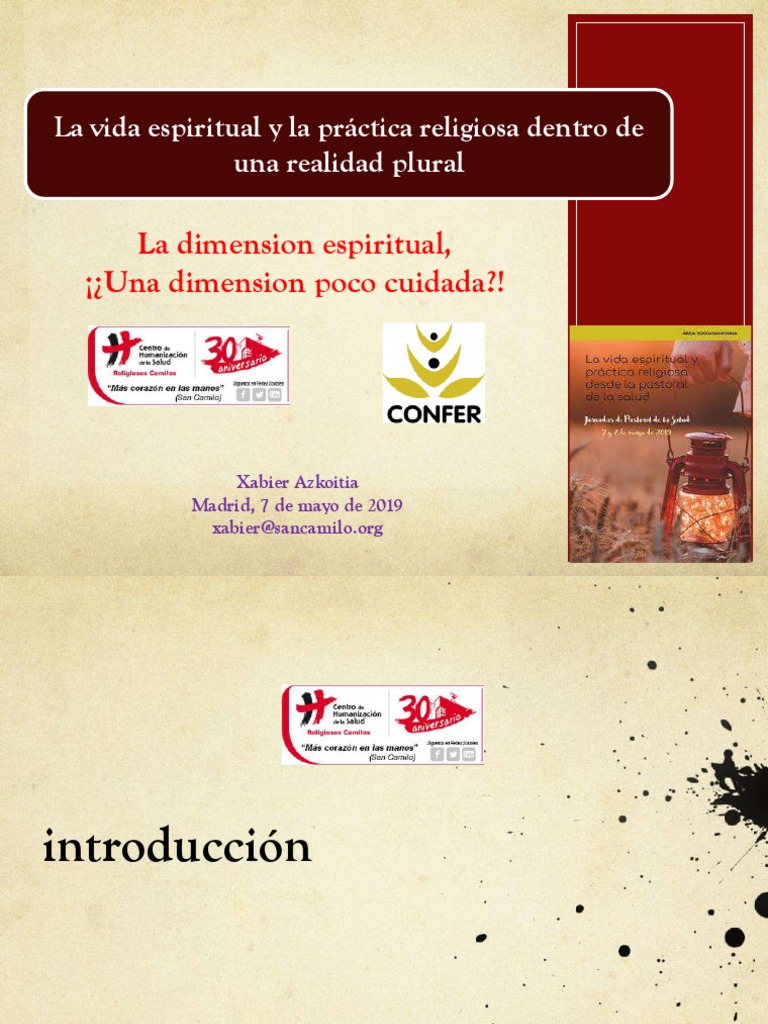 La Vida Espiritual y La Práctica Religiosa Dentro de Una Realidad ...