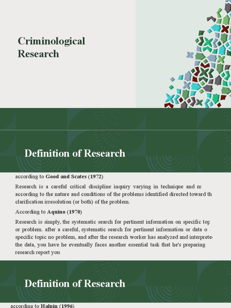 Criminological Research | PDF | Experiment | Criminology