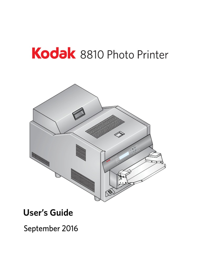 Kodak 8810 Photo Printer Uer Manual | PDF | Printer (Computing ...