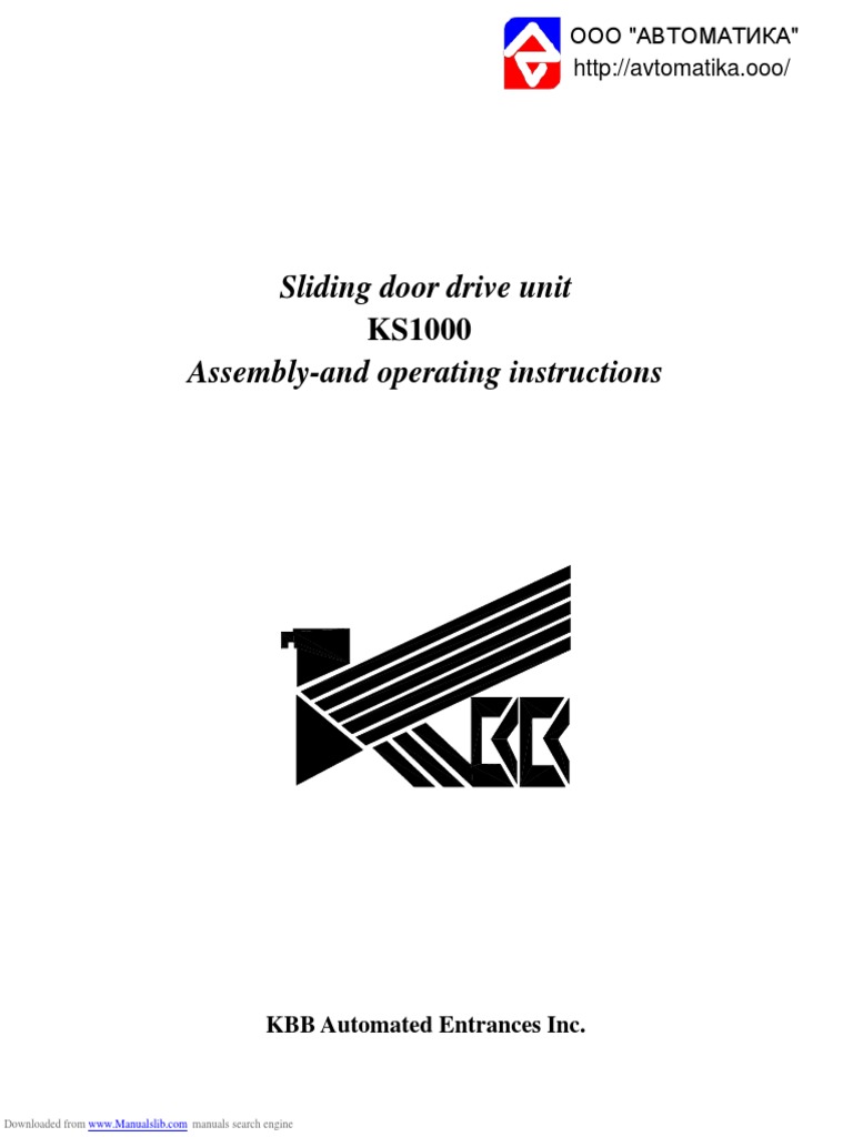 KS1000 Sliding Door Unit Manual | PDF | Belt (Mechanical) | Screw