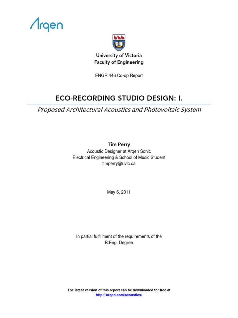 Eco Recording Studio Design 1 Arqen | PDF | Photovoltaics