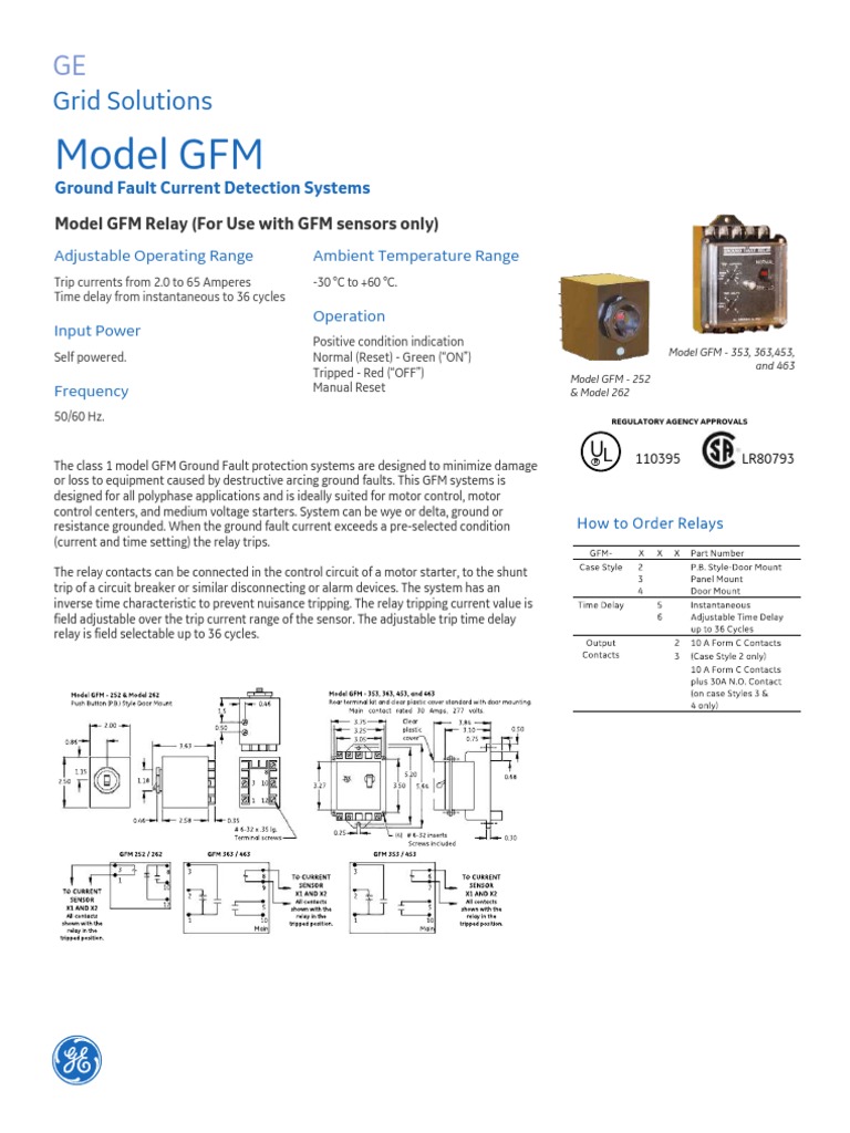 Ge GFM Dat | PDF | Relay | Electrical Engineering