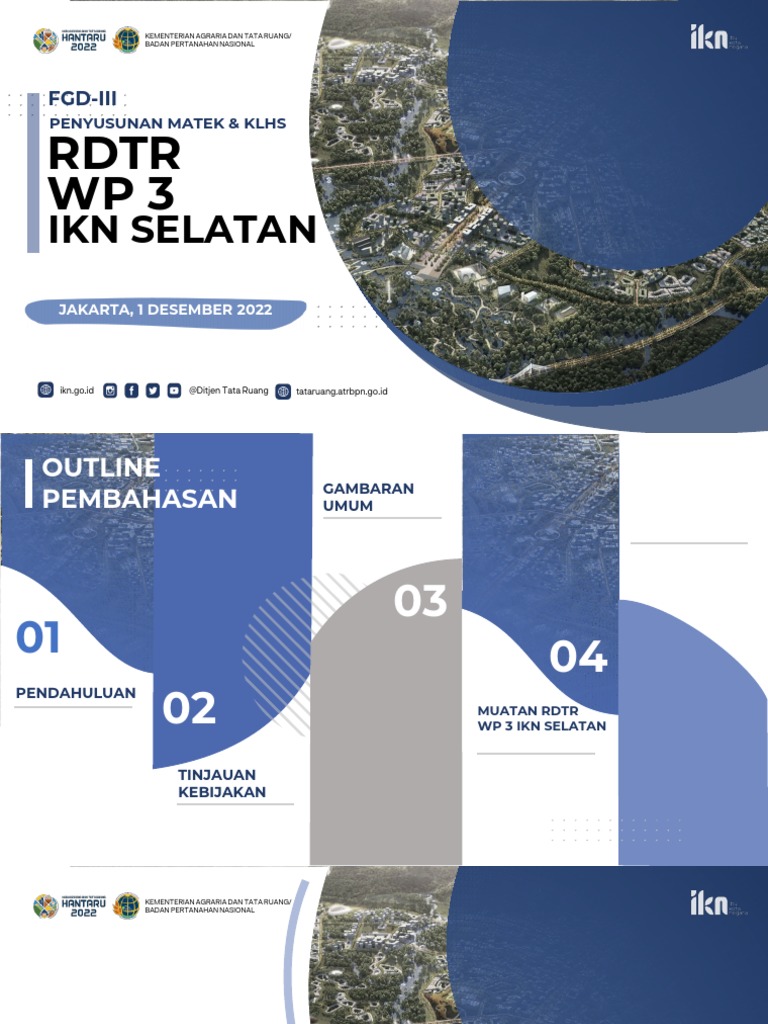 Bahan Tayang FGD RDTR Wp3 IKN Selatan | PDF