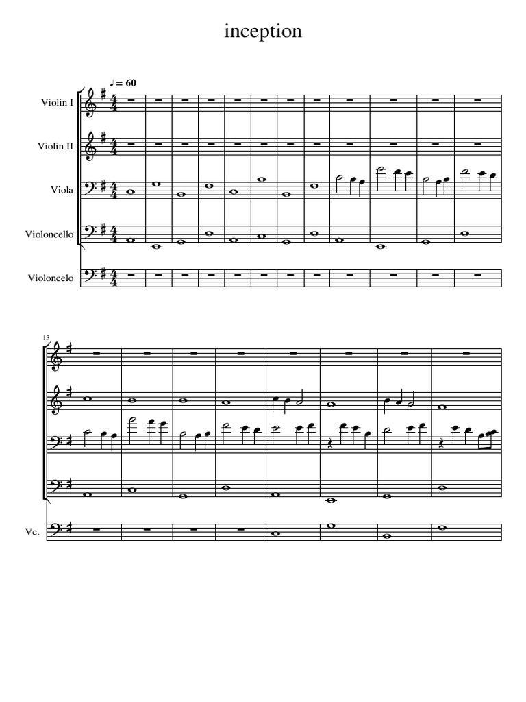 Inception | PDF | Grupos de musica clasica | Orquestas