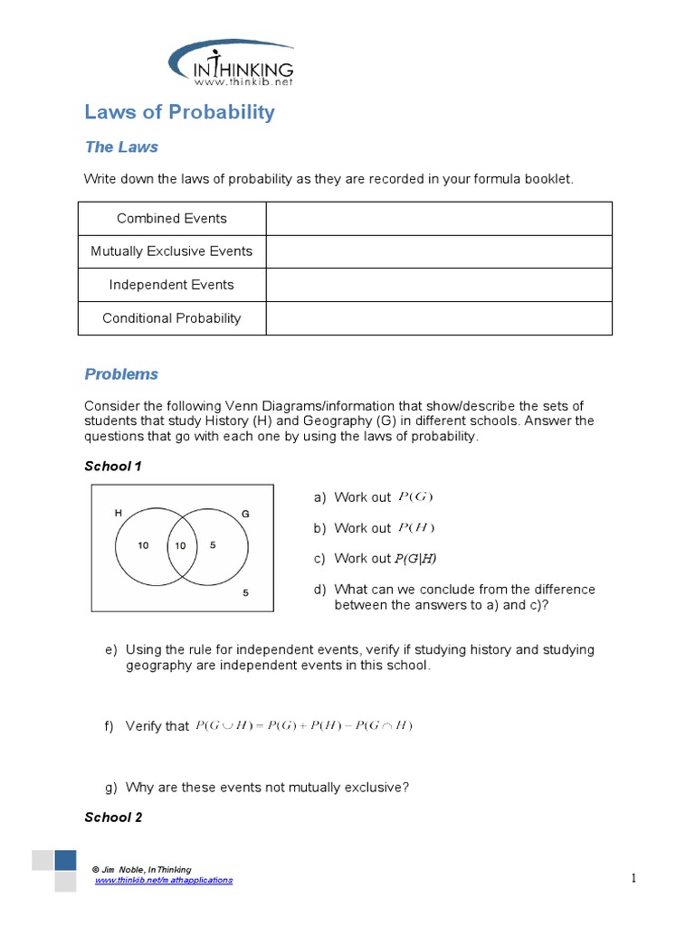 Probability4 Laws | PDF | Mathematics | Probability