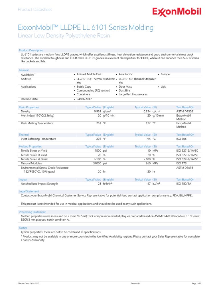 Exxon 6101 | PDF | Materials | Building Engineering