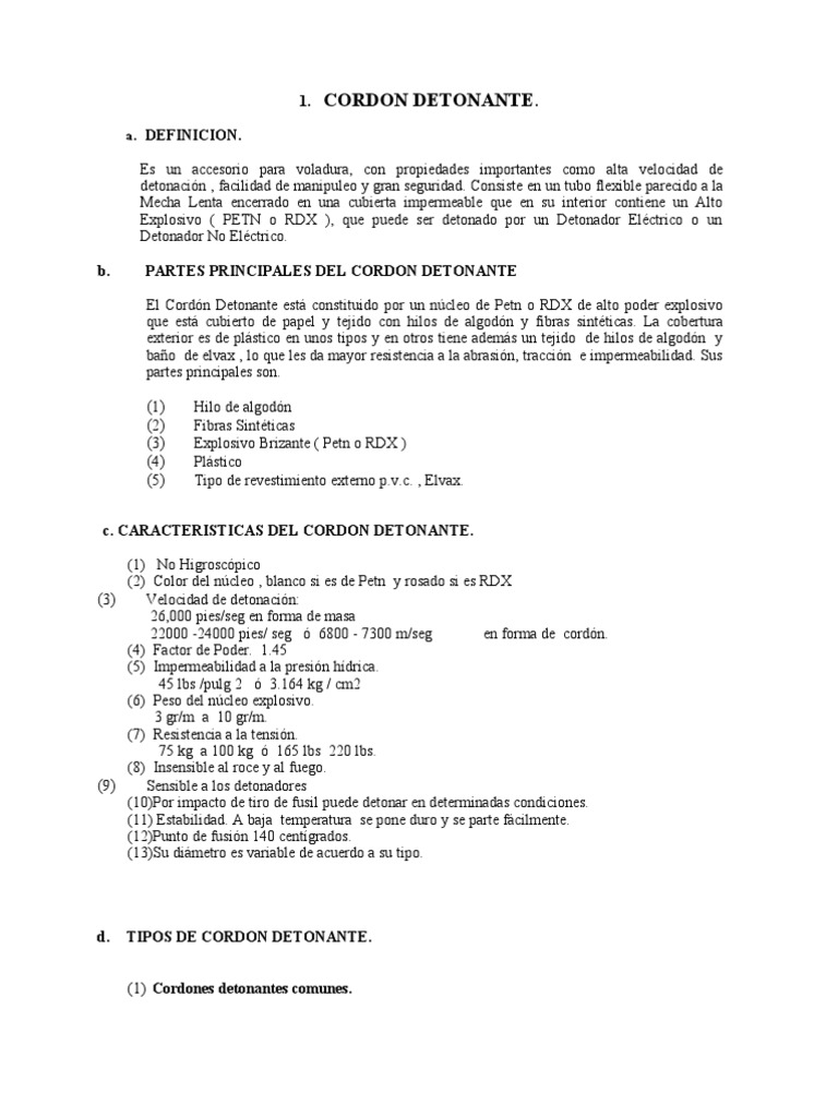 1 Cordon | PDF | Material explosivo | Aluminio
