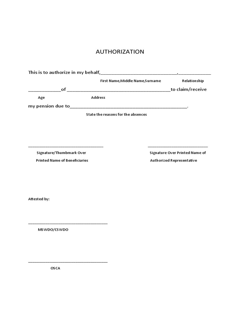 Authorization | PDF