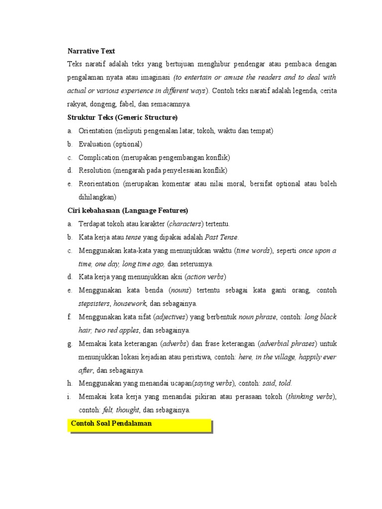 Narrative Text | PDF | Verb | Phrase