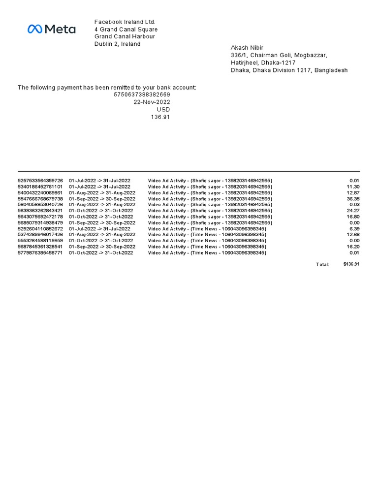 Payment# 5750637388382669 | PDF | Payments | Financial Services