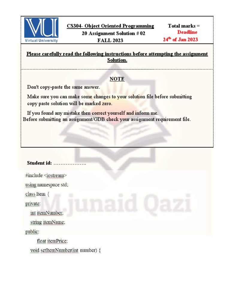 CS304 2 Solution | PDF