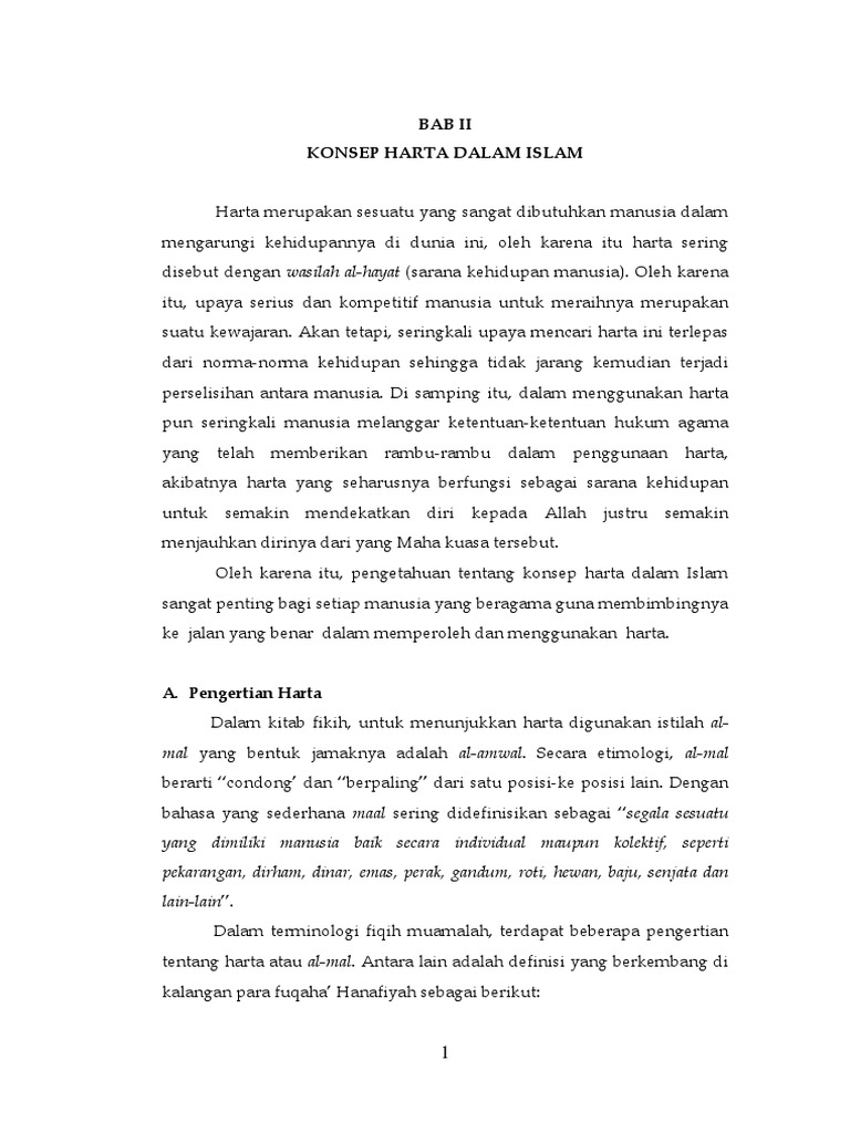 Konsep dan Cara Memperoleh Harta Islam | PDF
