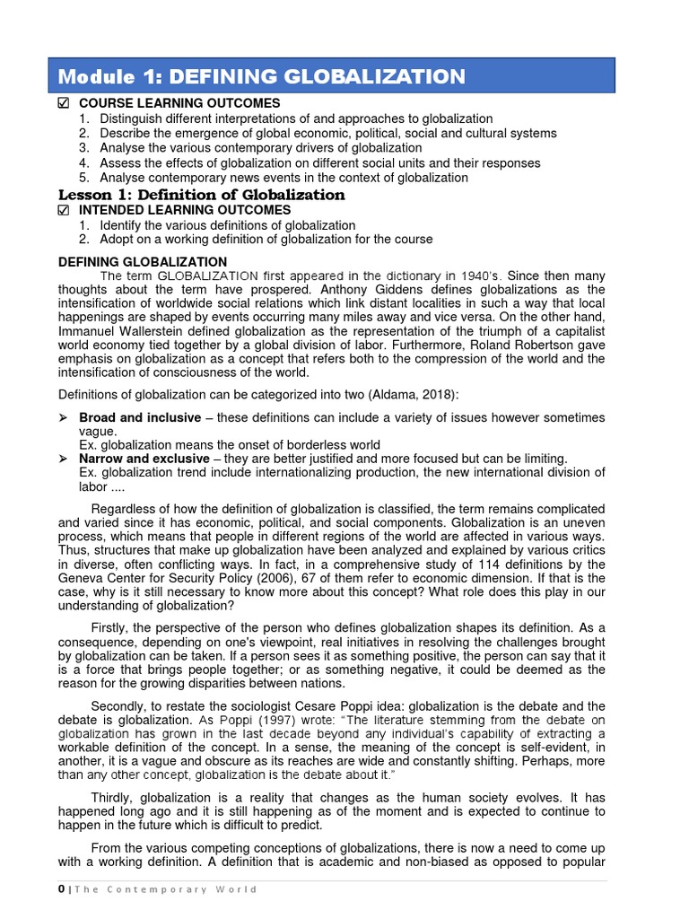 The Contemporary World | PDF | International Monetary Fund | World Trade Organization