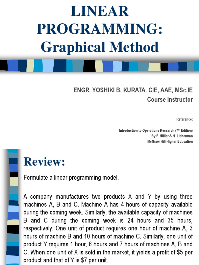 (1c) Linear Programming - Graphical Method | PDF | Mathematical ... (1c) Linear Programming - Graphical Method | PDF | Mathematical ...