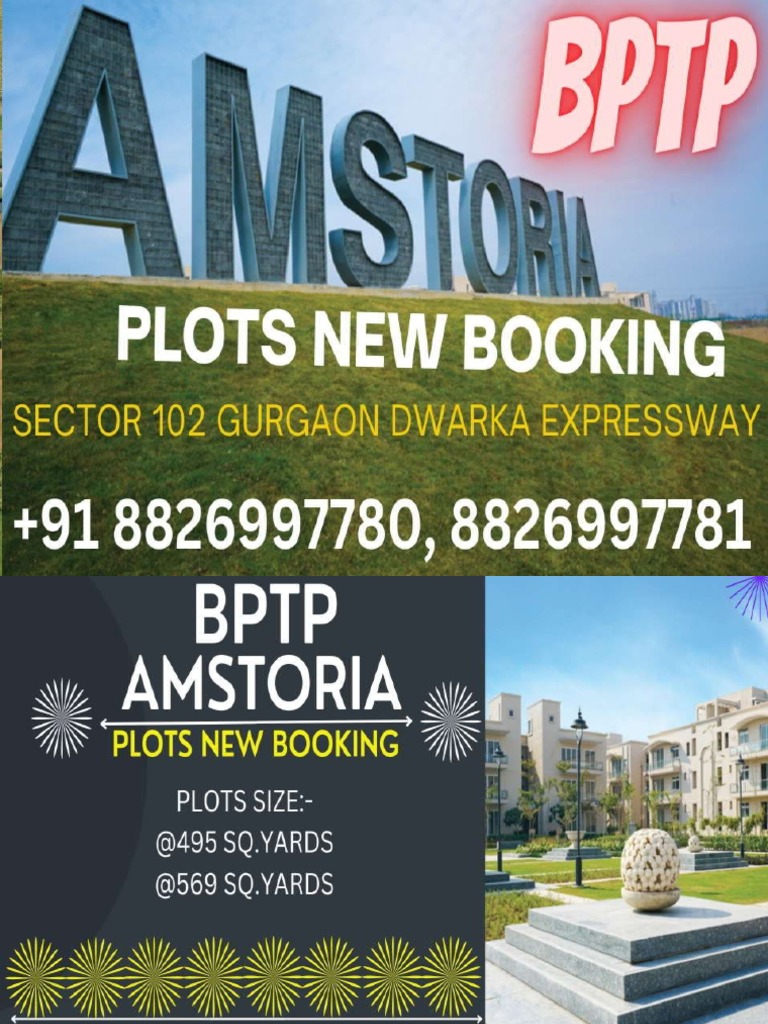 New Booking Plots in BPTP Amstoria 1.27 Acres Township On Dwarka Expressway Sector 102 Gurgaon | PDF
