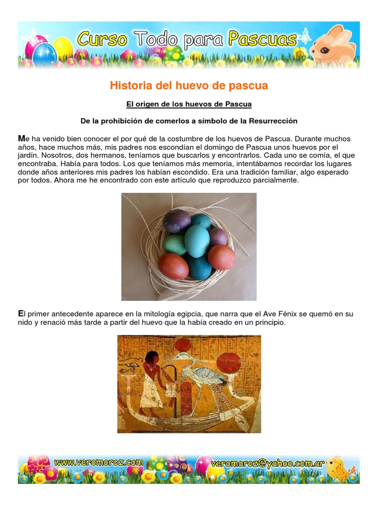1 Historia Del Huevo de Pascua | PDF | Pascua de Resurrección | Huevo ...