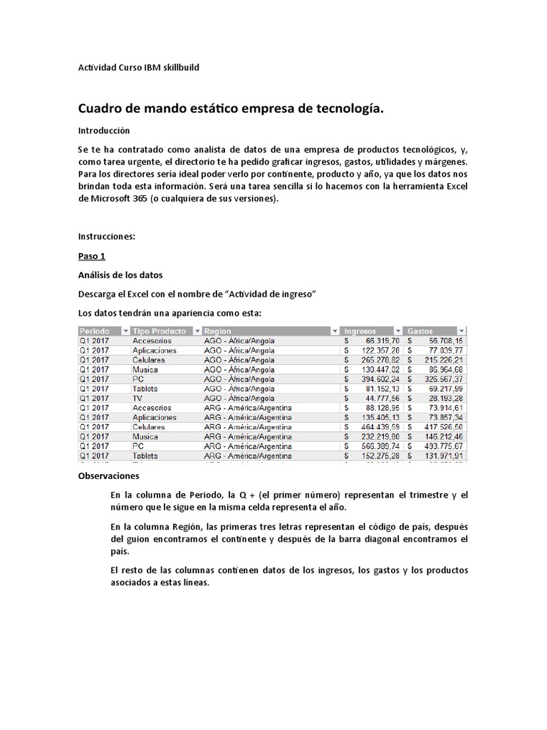 Actividad Curso IBM Skillbuild | PDF | Microsoft Excel | Ciencias de la Computación
