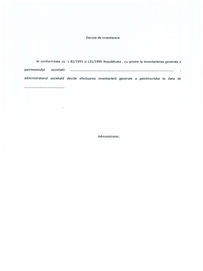 Decizie Inventariere | PDF