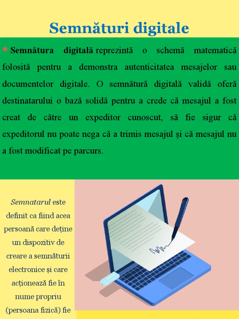 Semnatura Digitala PowerPoint Presentation Nou | PDF