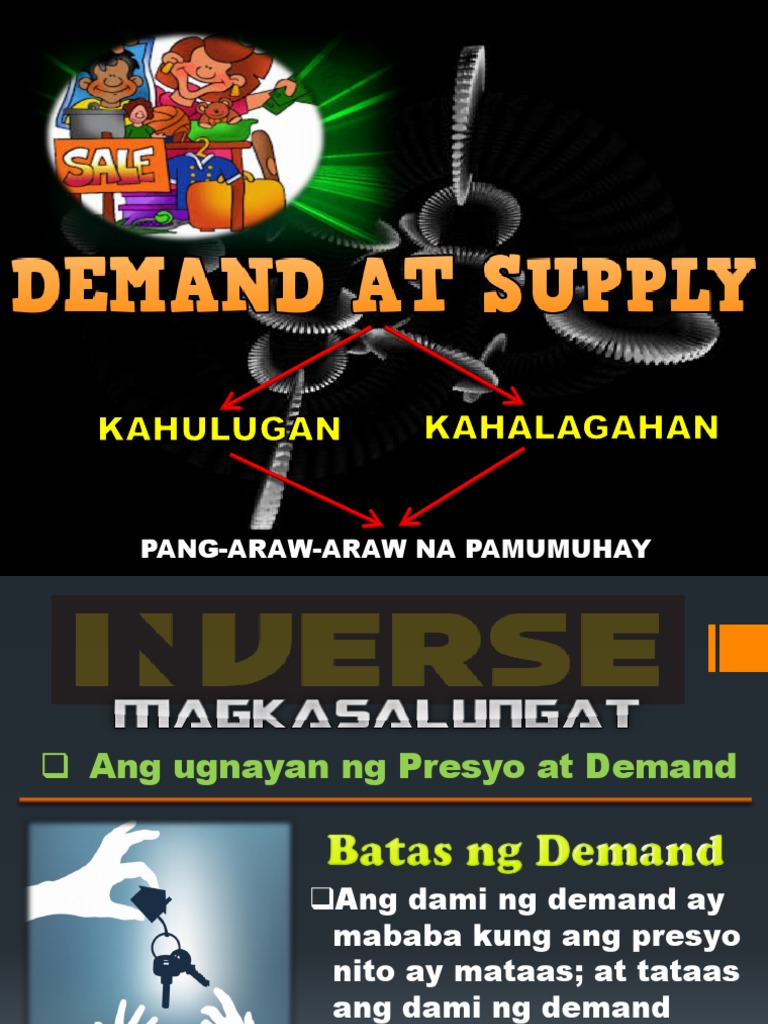 Interaksyon NG Demand at Supply Presyong Ekwilibriyo | PDF
