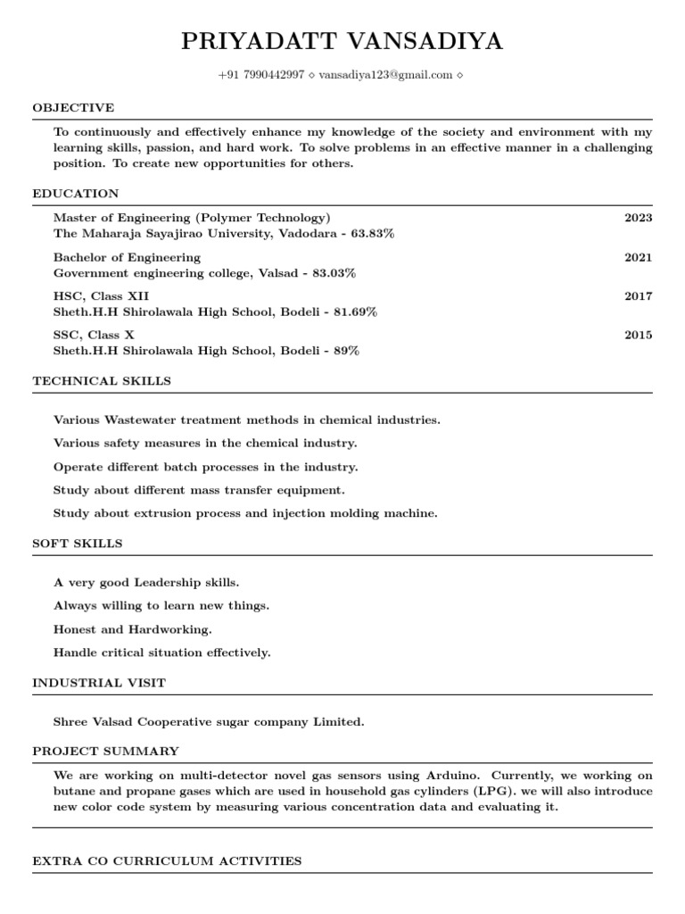 Minesh Agrawal S CV 1 | PDF