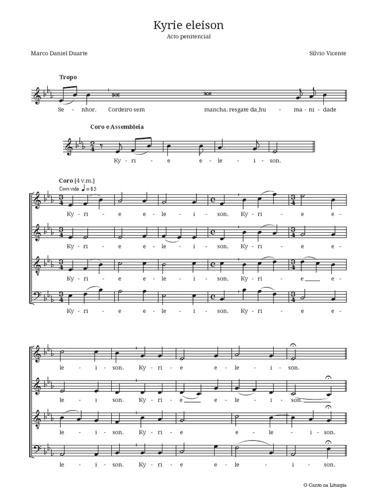 Kyrie Eleison - Sílvio Vicente | PDF