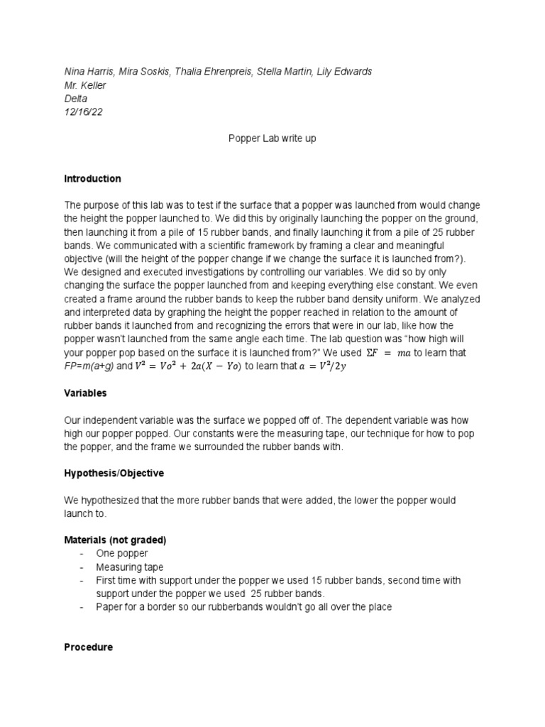 Nina Harris Mira Soskis Thalia Ehrenpreis Stella Martin and Lily Edwards - Popper Lab Write Up ...