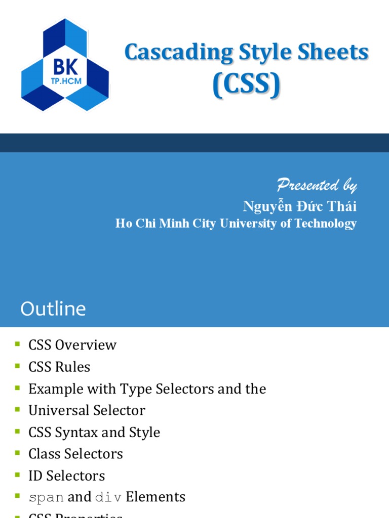Cascading Style Sheets: Presented by | PDF | Computing | Web Development