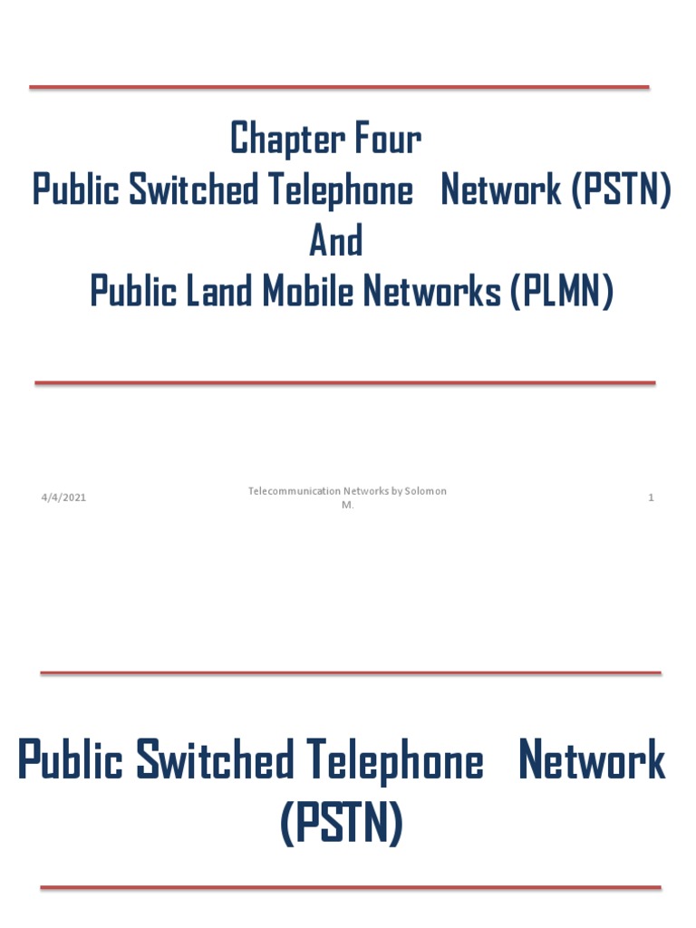 Chapter Four | PDF | Cellular Network | Public Switched Telephone Network