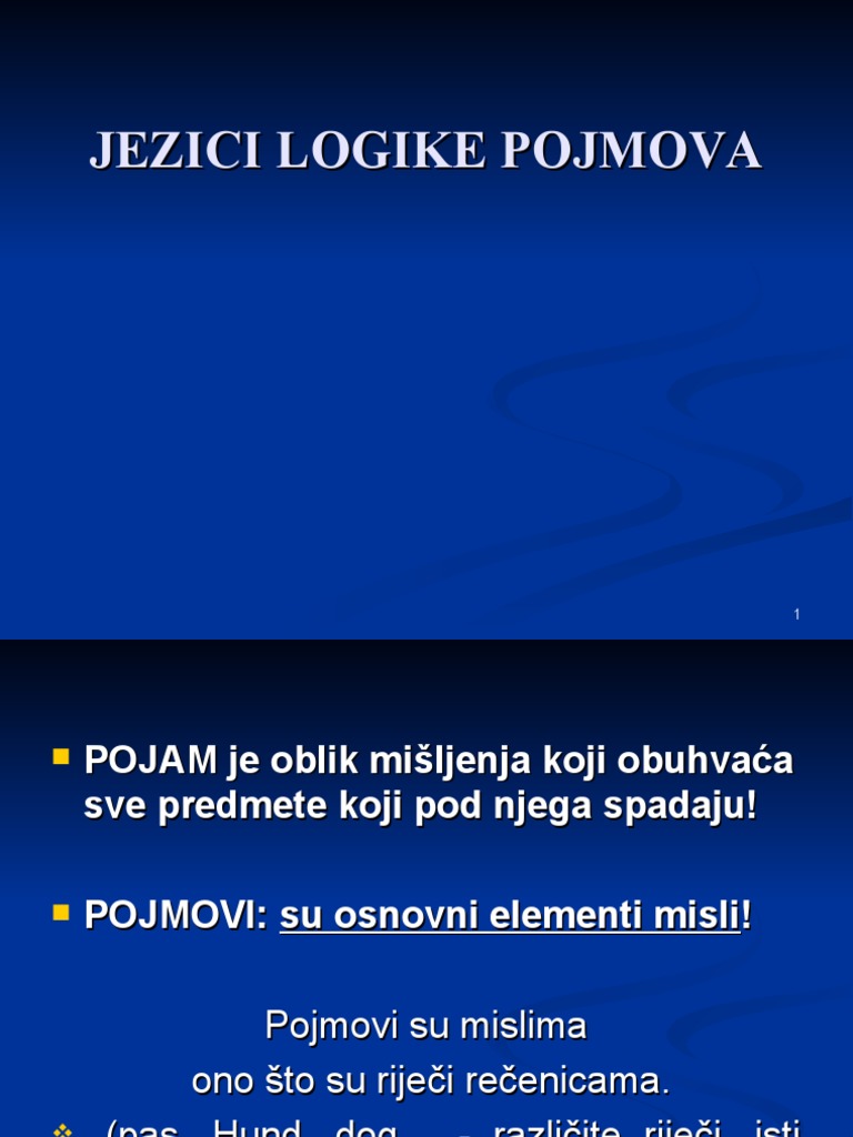 Sadržaj I Opseg Pojma, Vrste Pojmova | PDF