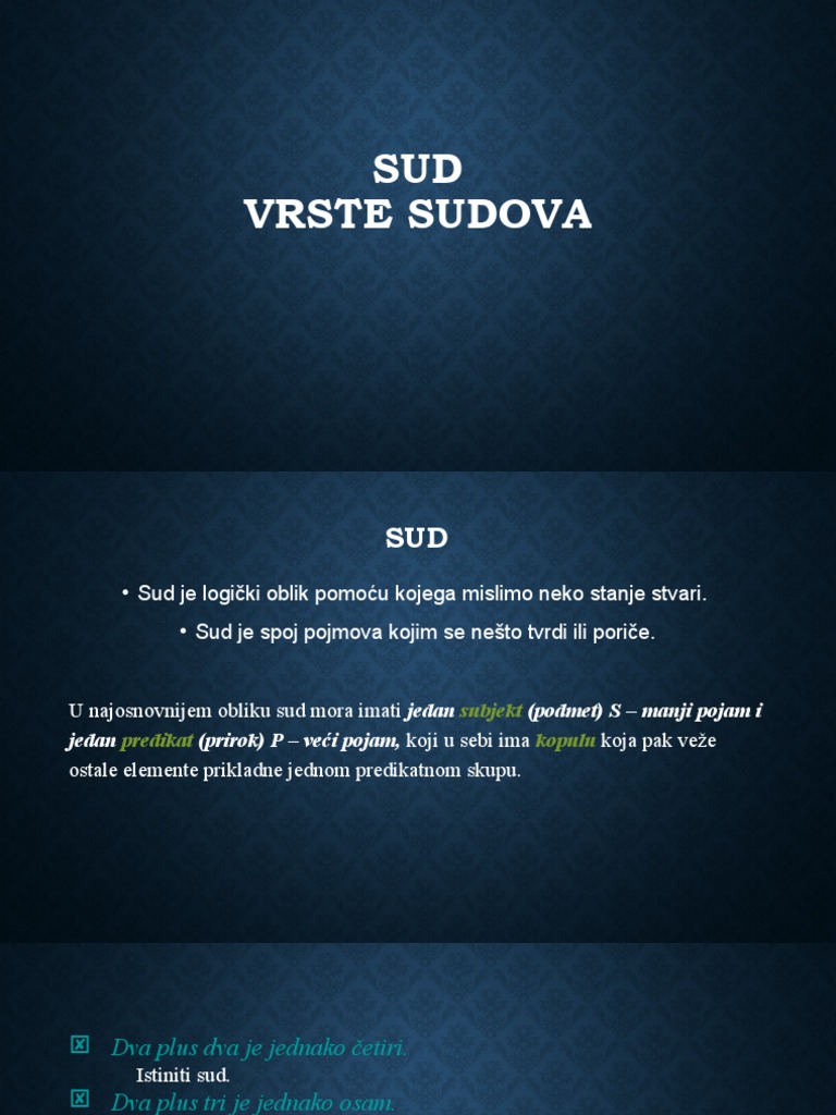 SUD Vrste Sudova | PDF