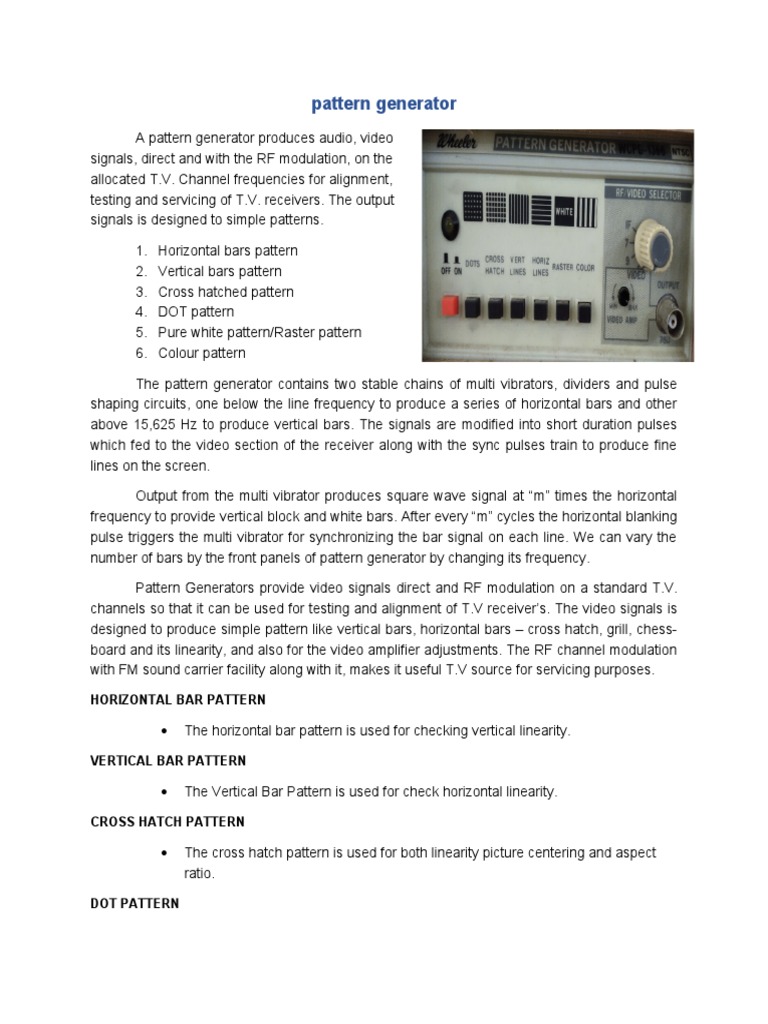 Pattern Generator | PDF