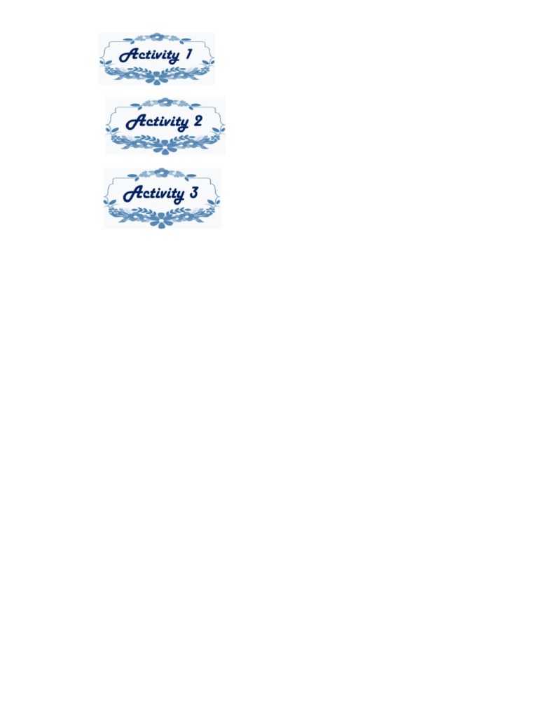 Activity Design 2 | PDF