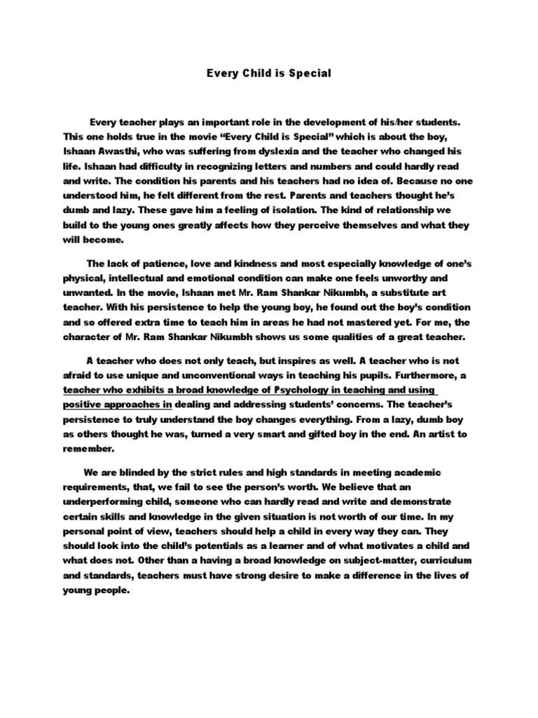 Every Child Is Special | PDF