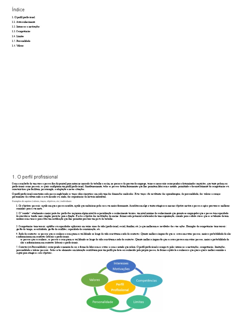 Saber Perfil Profissional Pdf Aprendizado Inovação