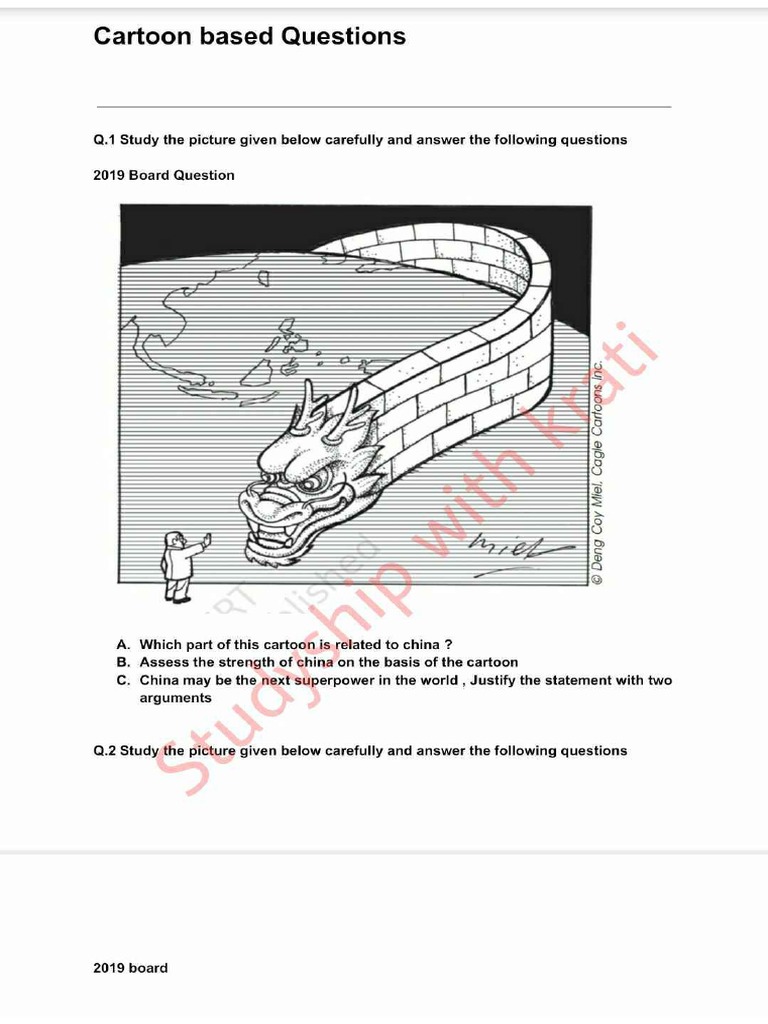 Cartoon Based Questions | PDF