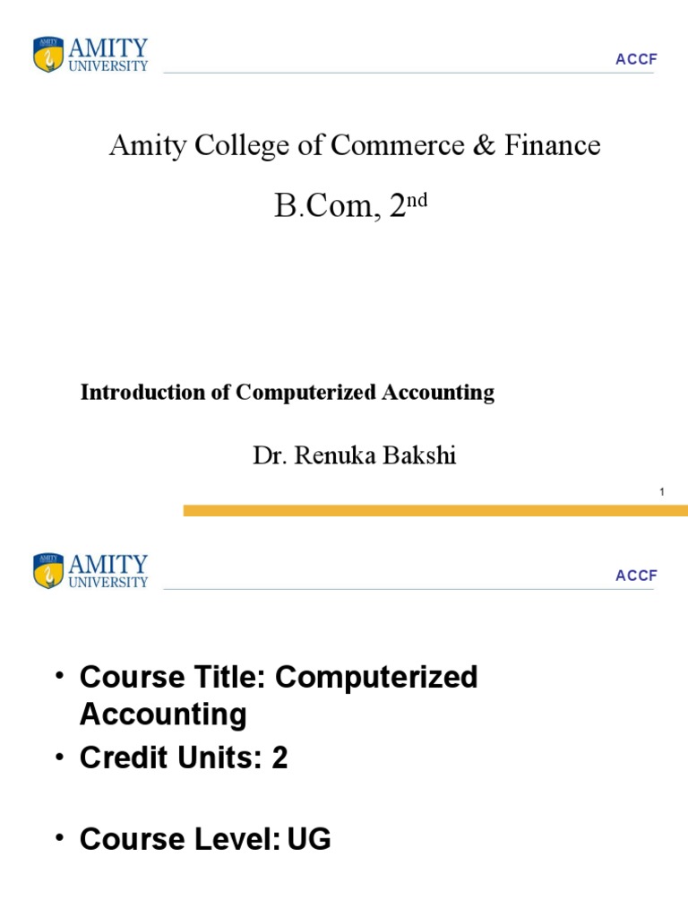 Introduction of Computerized Accounting | PDF | Microsoft Excel | Databases
