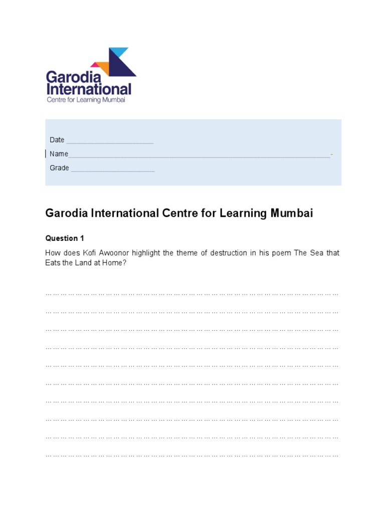 Kofi Awoonor poem analysis | PDF