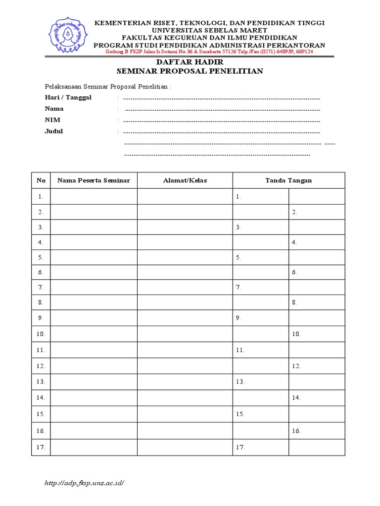 Berkas Perlengkapan Seminar Proposal Baru Pdf