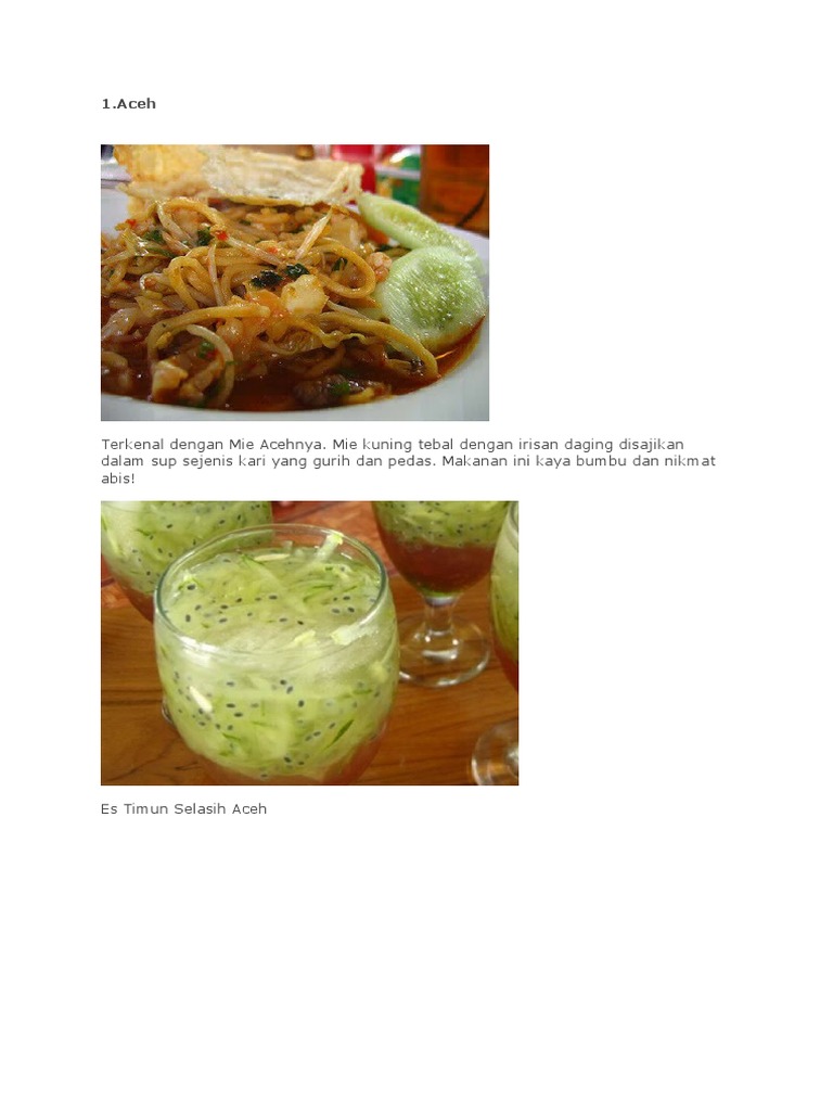 Minuman Khas Tradisional Indonesia | PDF | Memasak, Makanan, & Anggur