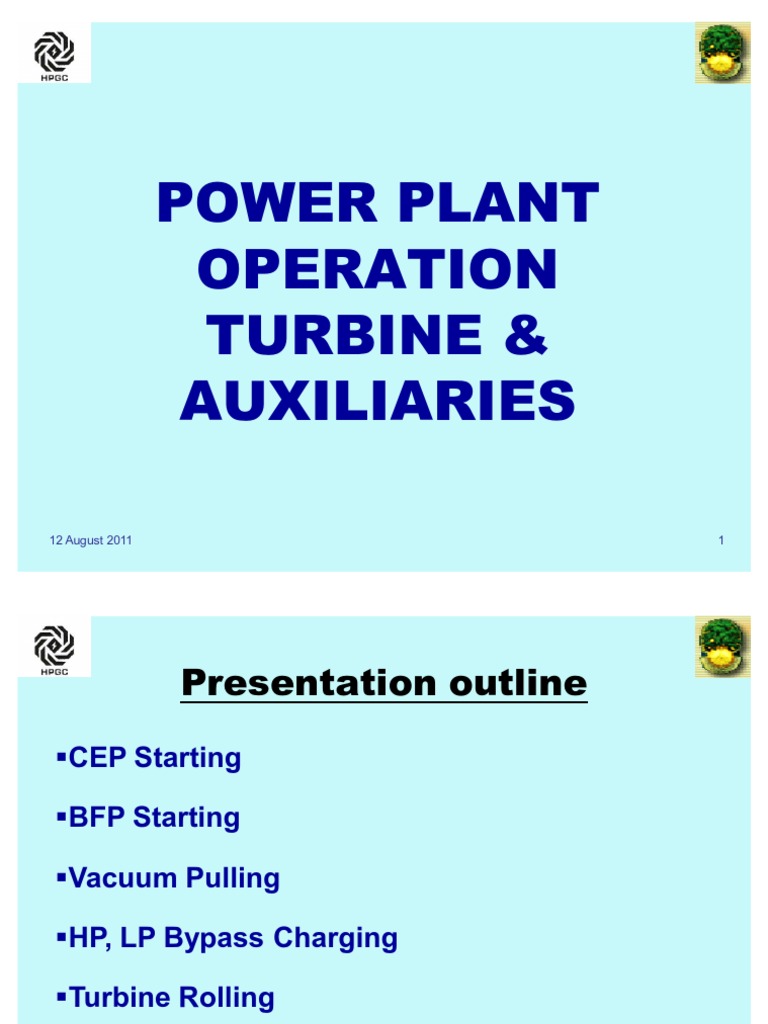 Turbine Operation | PDF | Pump | Valve